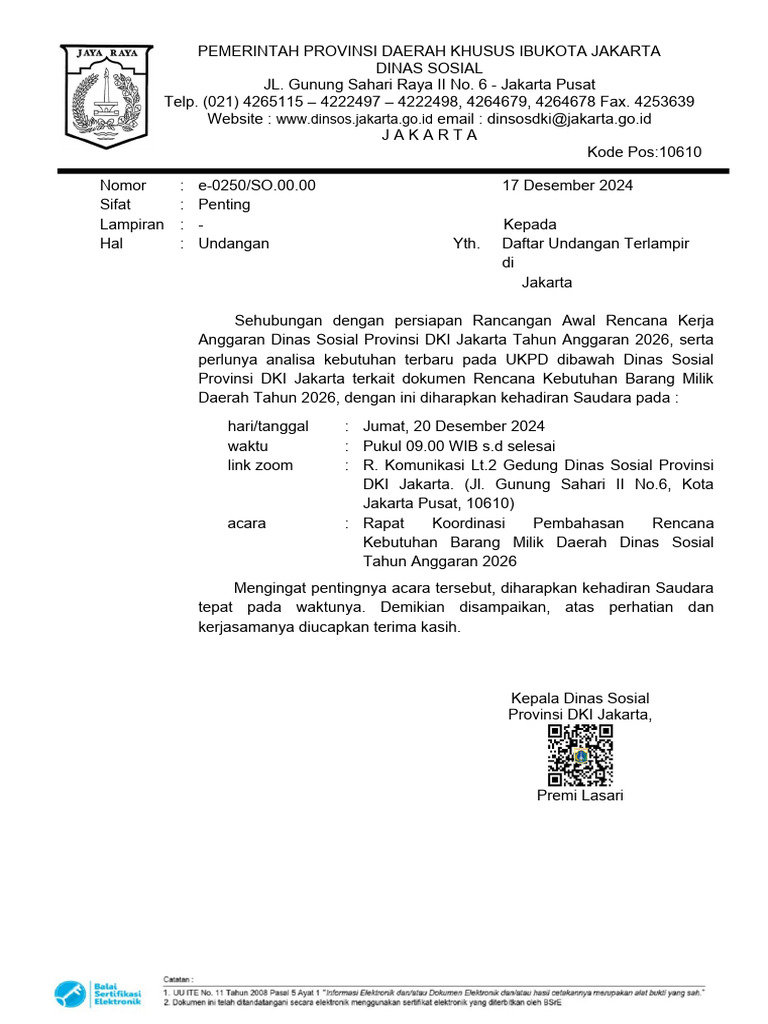 TTE - Undangan Rapat RKBMD TA 2026 - TTE - Sign | PDF