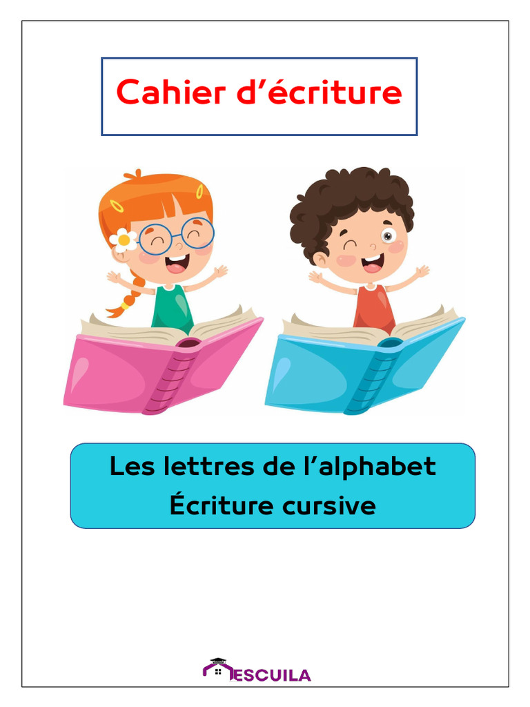 Cahier d'écriture cursive français | PDF