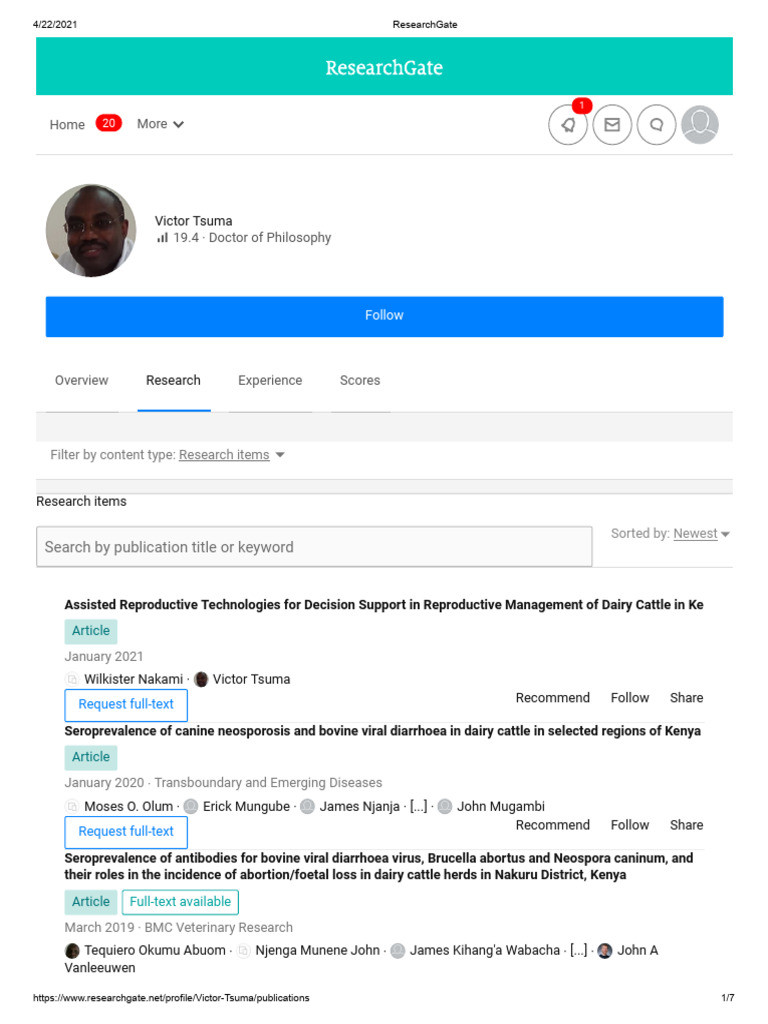 ResearchGate | PDF | Cattle