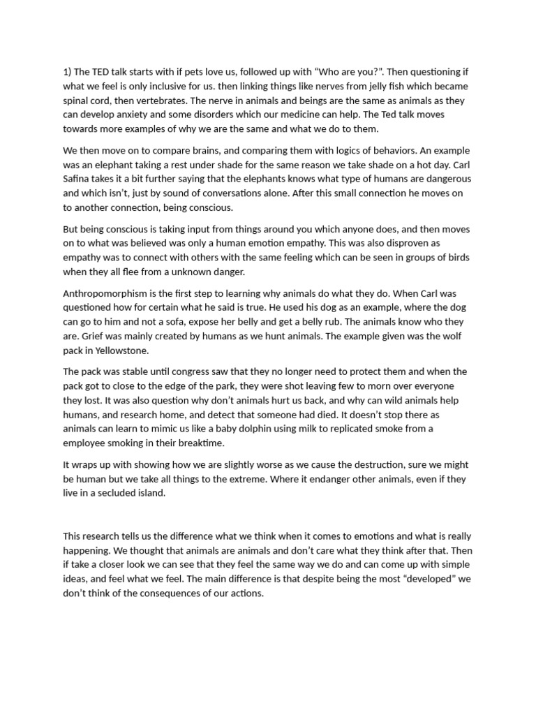 ted talk | PDF | Empathy | Psychology