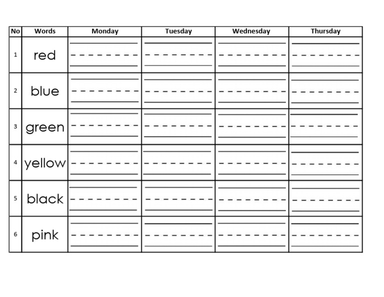 Spelling Week 5 | PDF