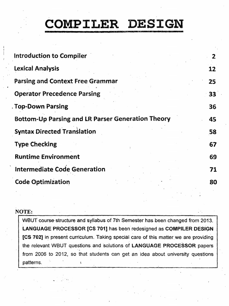Compiler Design Organizer | PDF