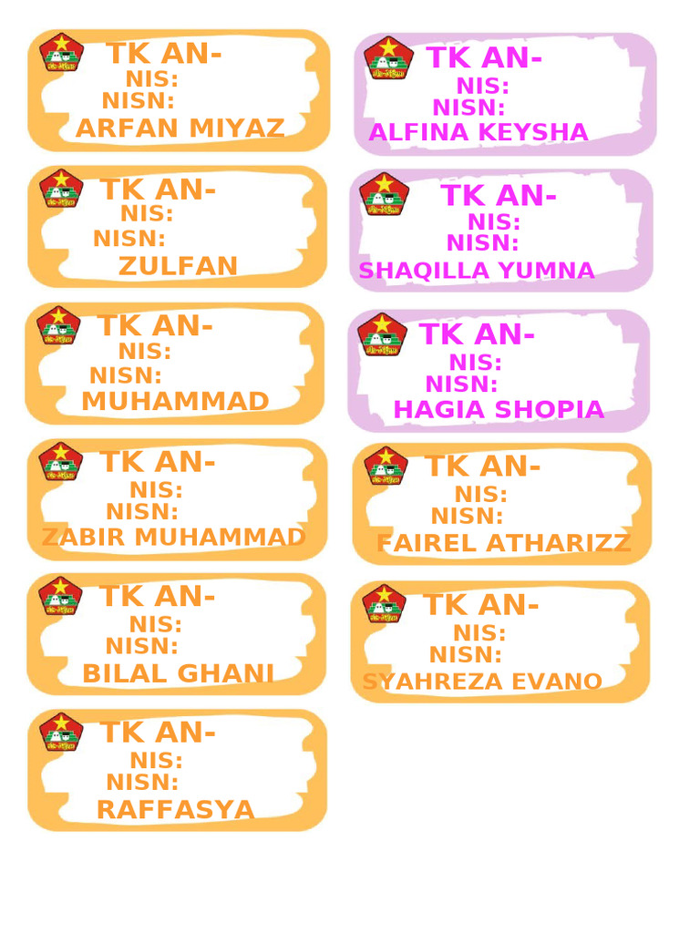 Nama Cover Raport | PDF