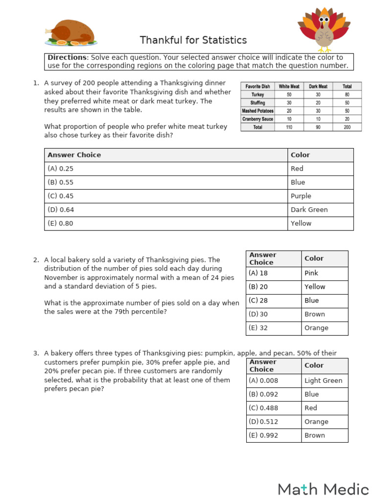 Thankful For Statistics AP Statistics Math Medic C52f5914e8 | PDF | Standard Deviation ...