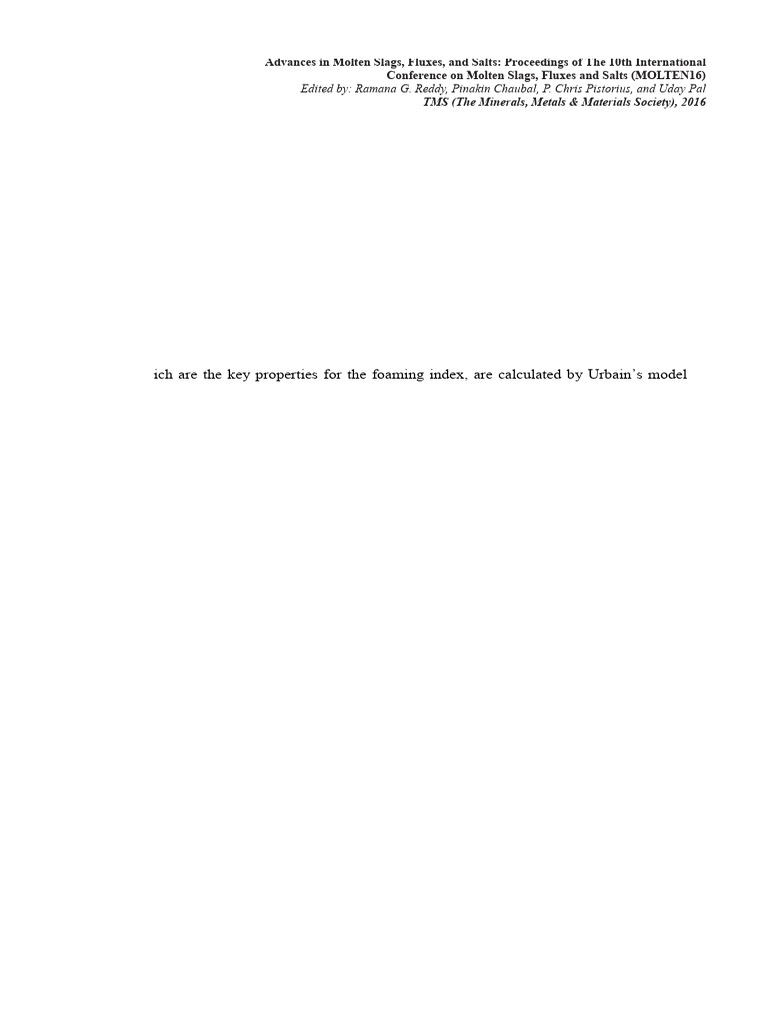 EAF Slag System Foaming Dynamics | PDF | Foam | Liquids