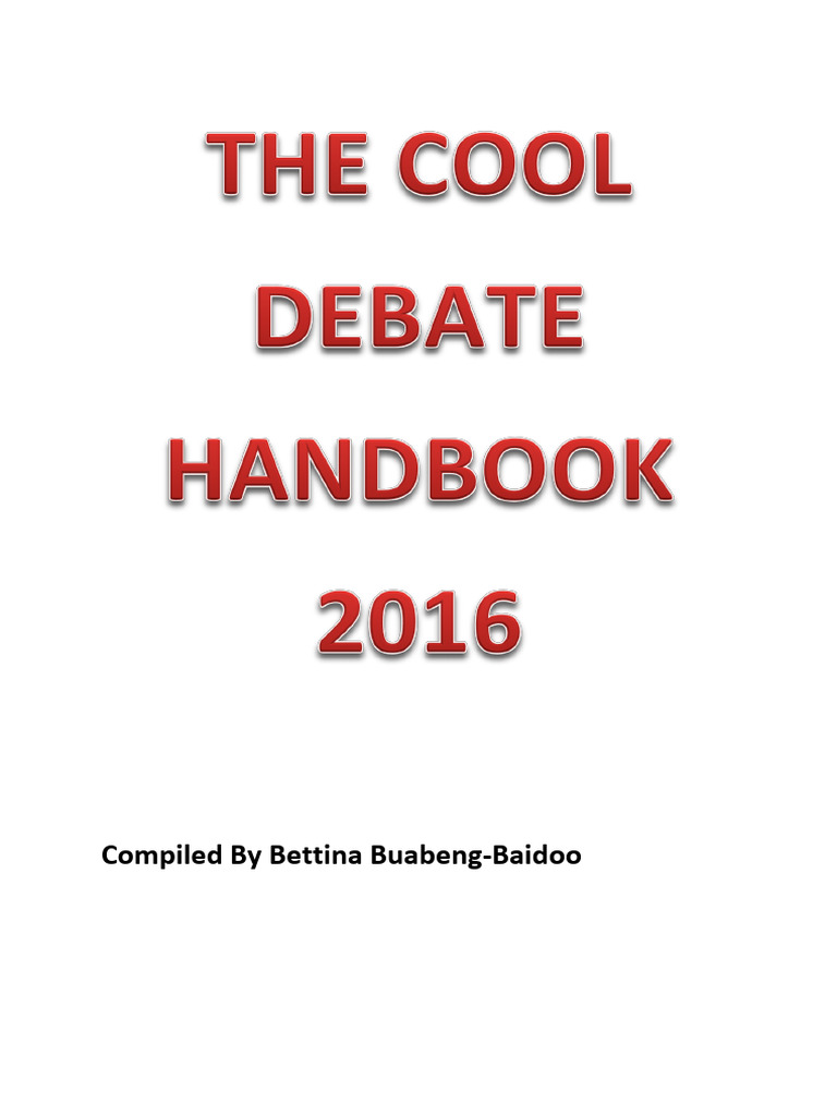 Debating handbook (1) | PDF | Argument | Prostitution Debating handbook (1) | PDF | Argument | Prostitution