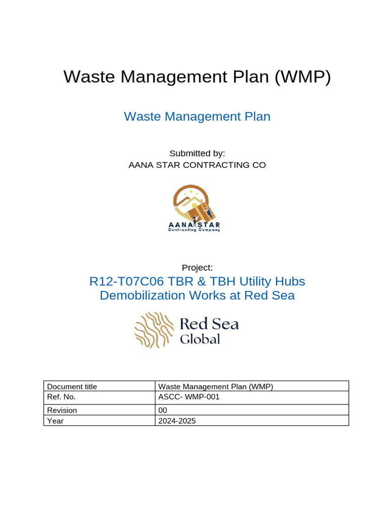 B17 - Construction Waste Management Sub-Plan | PDF | Waste | Recycling