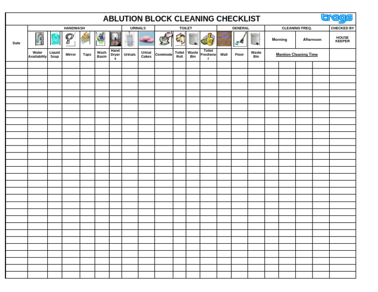 Toilet Cleaning Checklist | PDF
