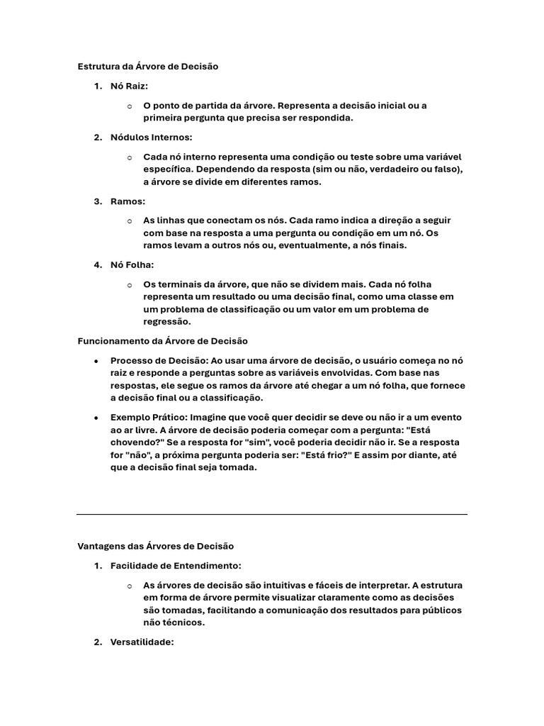 Estrutura Da Árvore de Decisão e SVM | PDF
