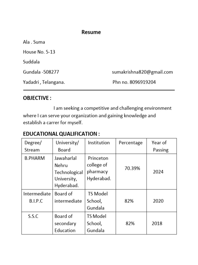 suma resume-1-1 | PDF
