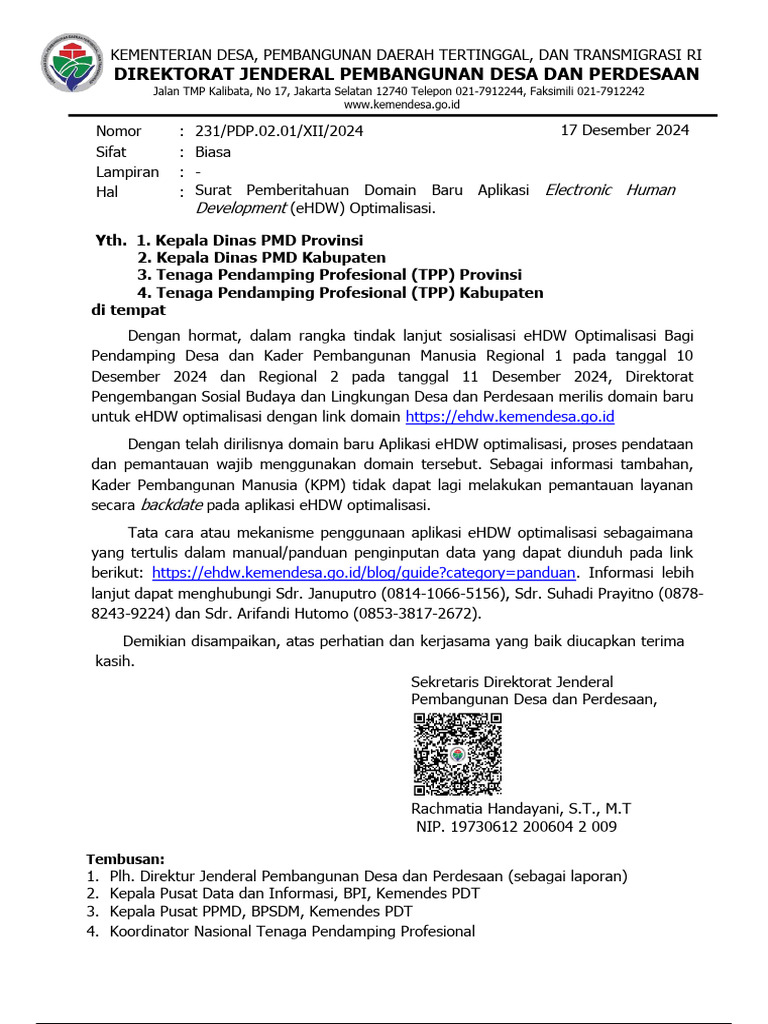 231 Surat Pemberitahuan Domain Baru Aplikasi Electronic Human ... 231 Surat Pemberitahuan Domain Baru Aplikasi Electronic Human ...