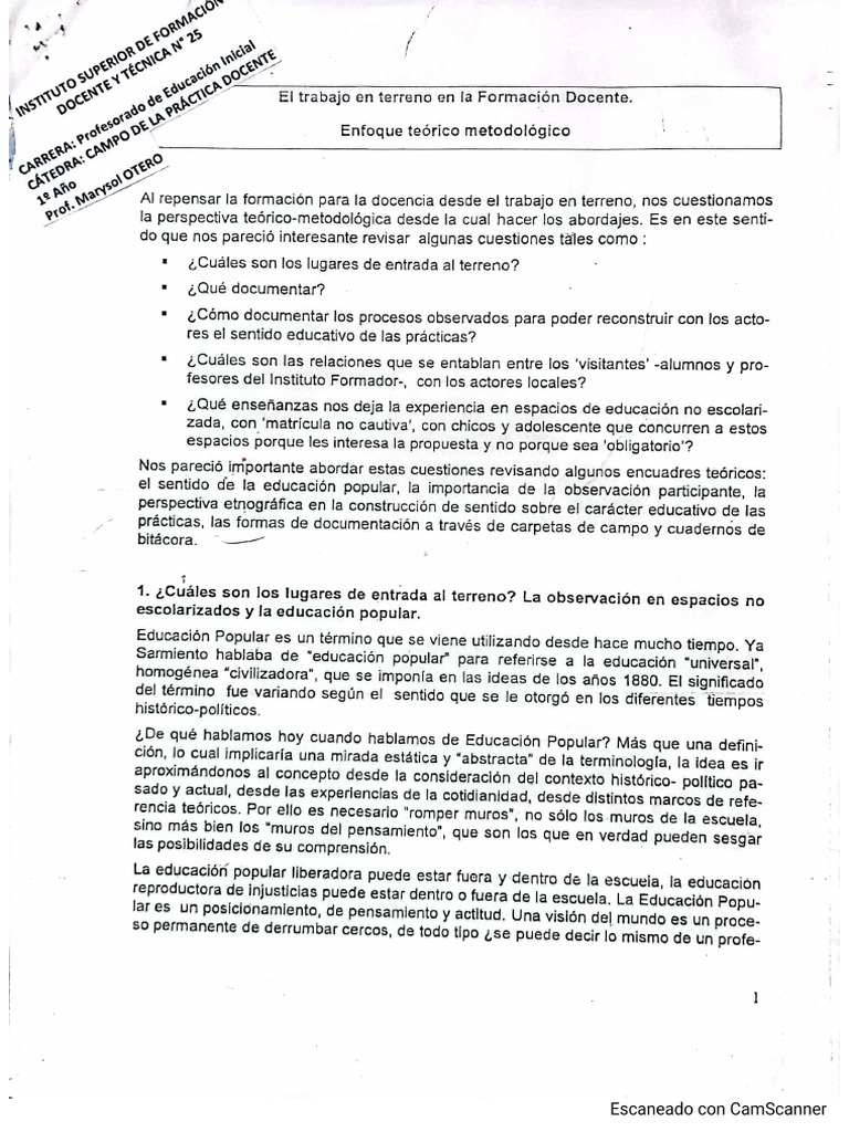 Marco Teórico Metodológico PDI | PDF