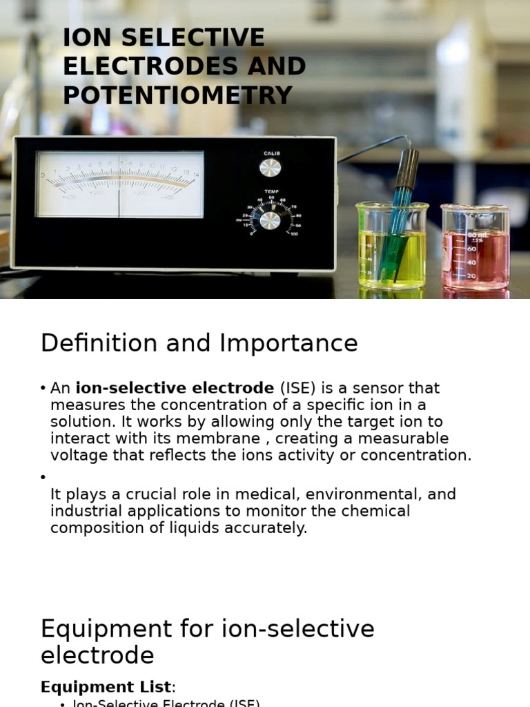 Understanding Ion Selective Electrodes | PDF | Ph | Ammonium