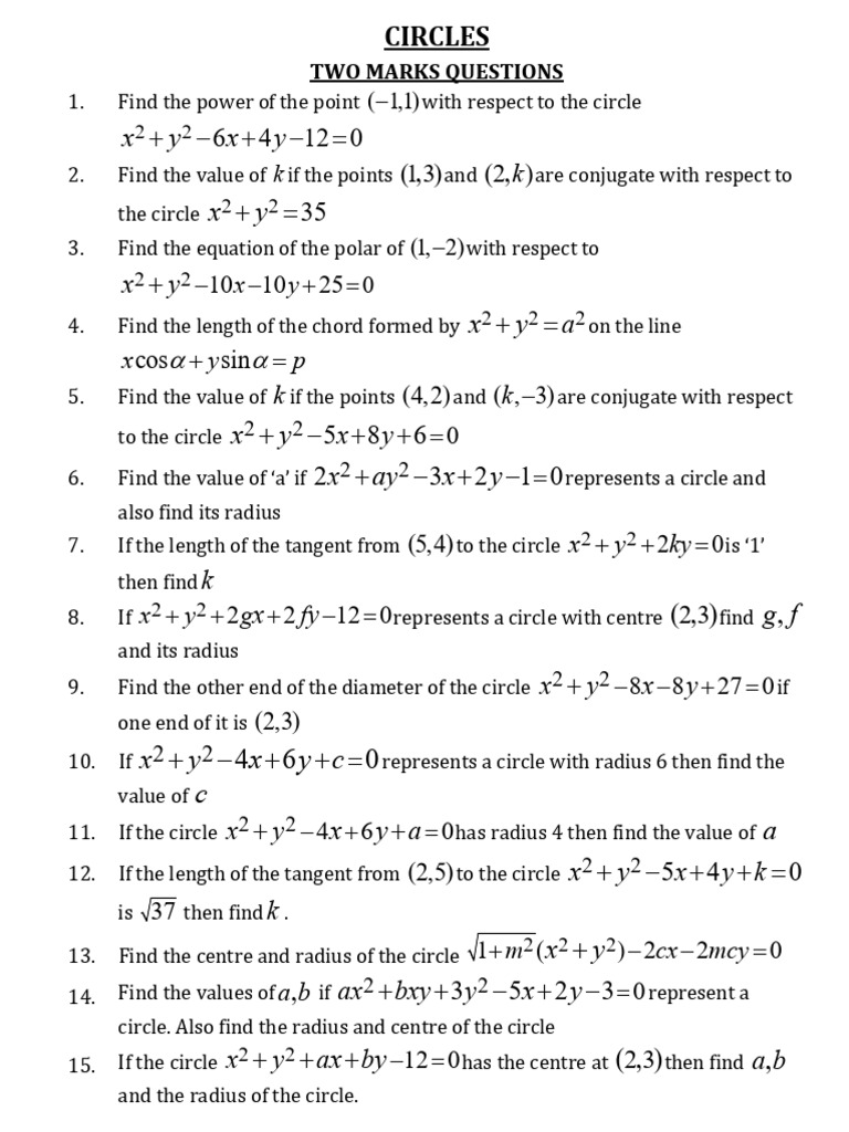 MATHS-2B-3 | PDF | Ellipse | Circle