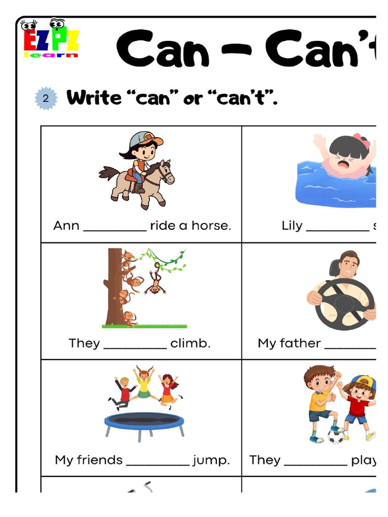 Can : Can’t | PDF