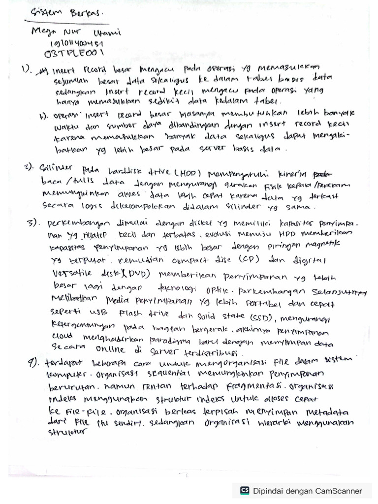Sistem Berkas - Uts - Mega Nur Utami | PDF