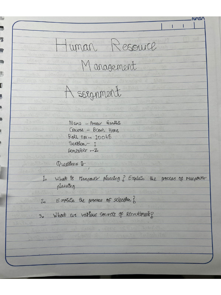 HRM Assignment | PDF