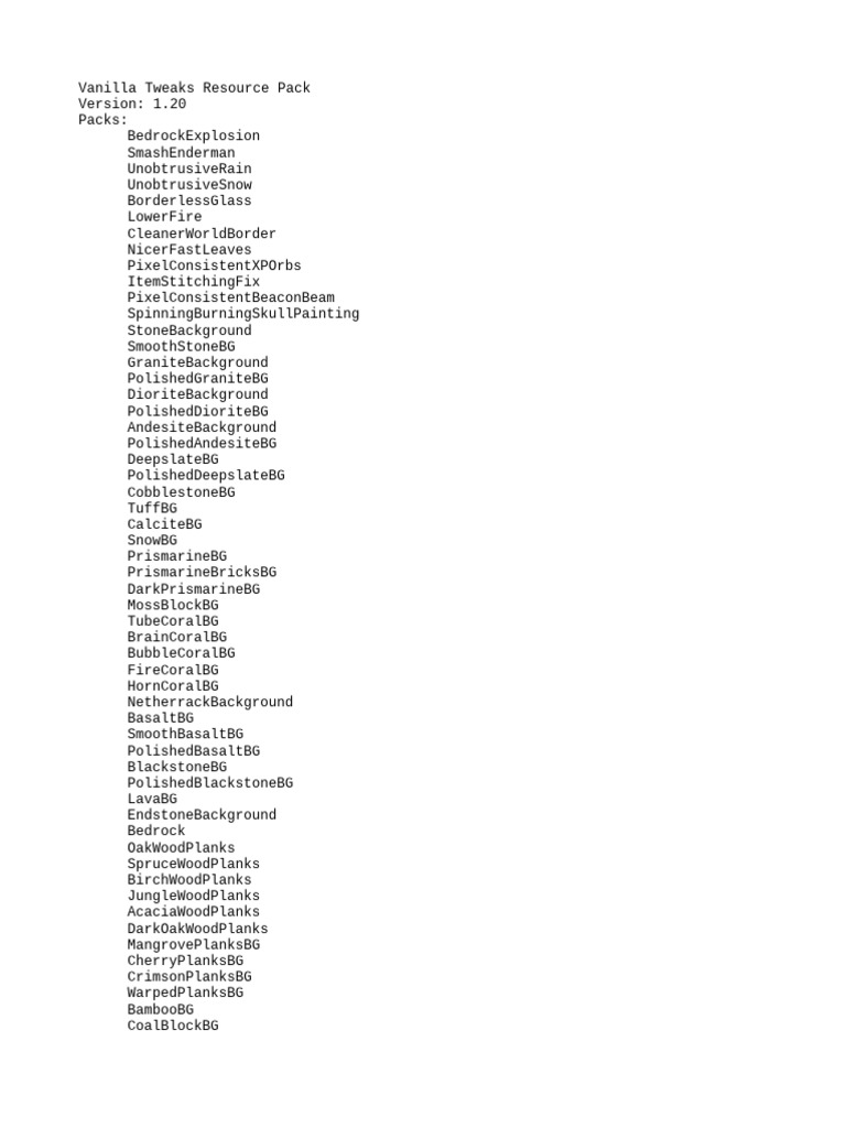 Selected Packs | PDF