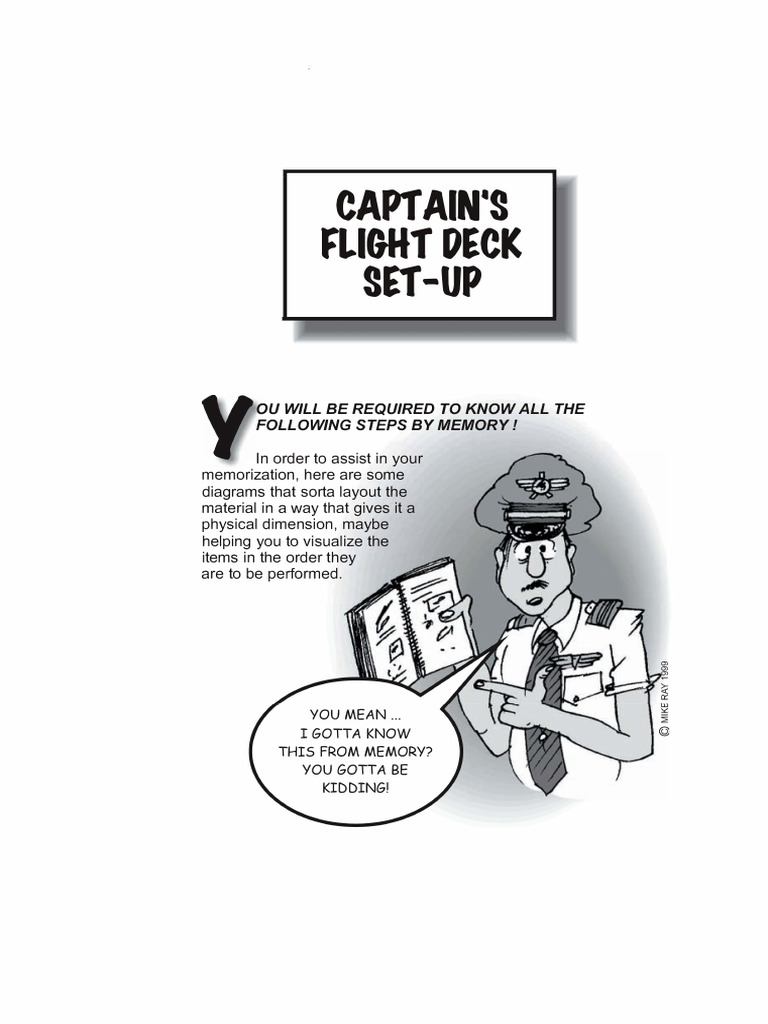 737 Classic Captain Flight Deck Setup | PDF | Aviation | Aircraft