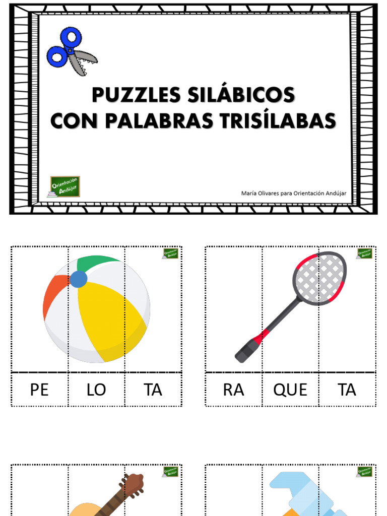 Puzzle Silabicos Palabras Trisilabas | PDF