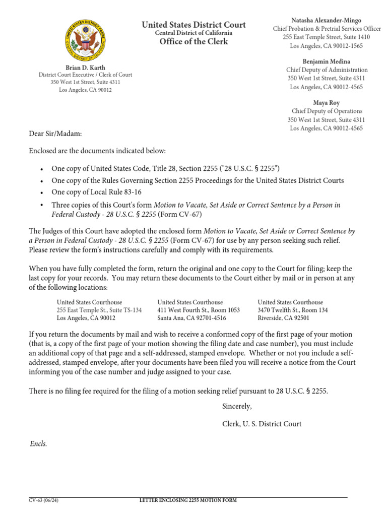 2255 Motion Packet_0 | PDF | Discovery (Law) | Plea