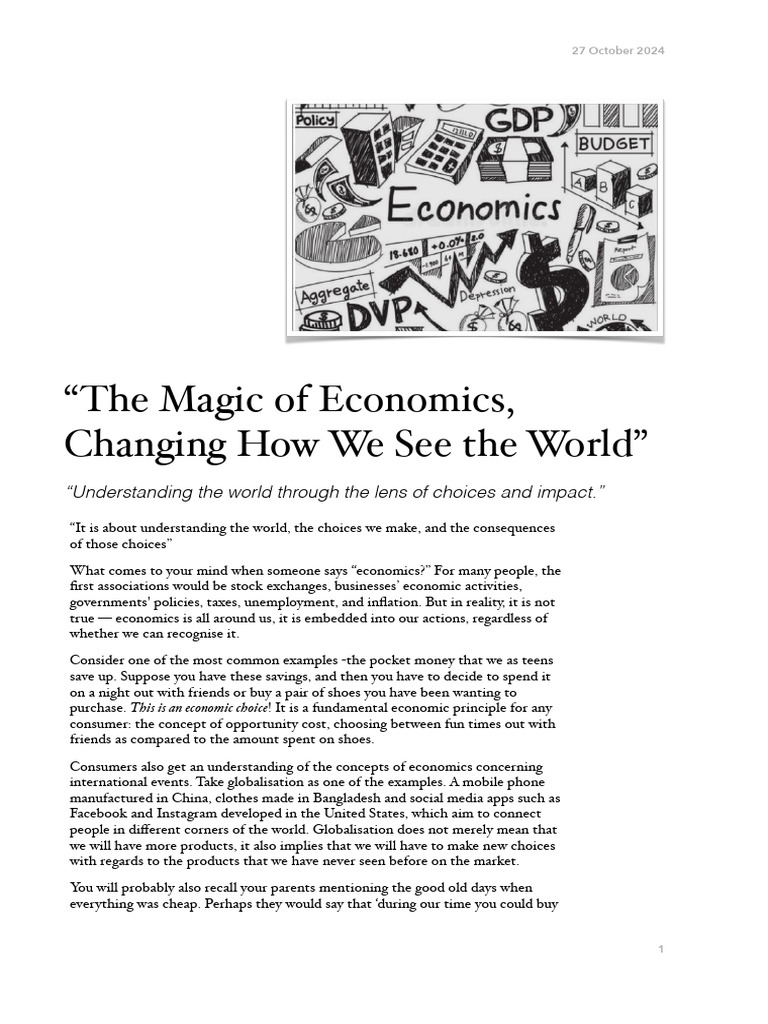 Economics Newsletter - Tanushri | PDF | Economics | Prices