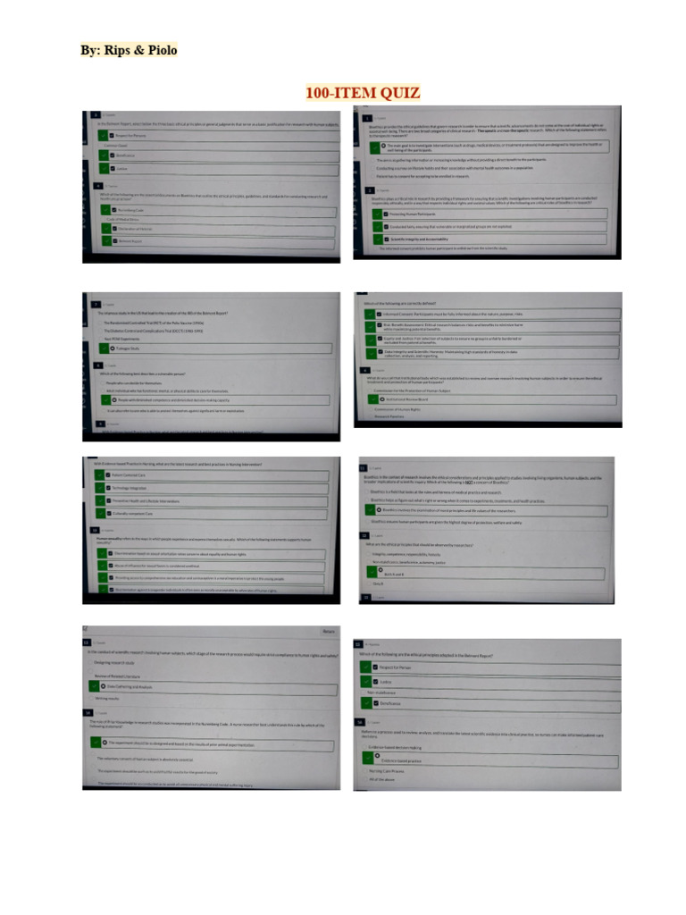 ETHICS - FINALS COMPILATION (PPT - Quizzes) | PDF | Social Ethics | Health Care