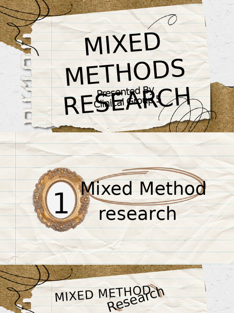 CG5 - Mixed Methods Research | PDF | Quantitative Research ...