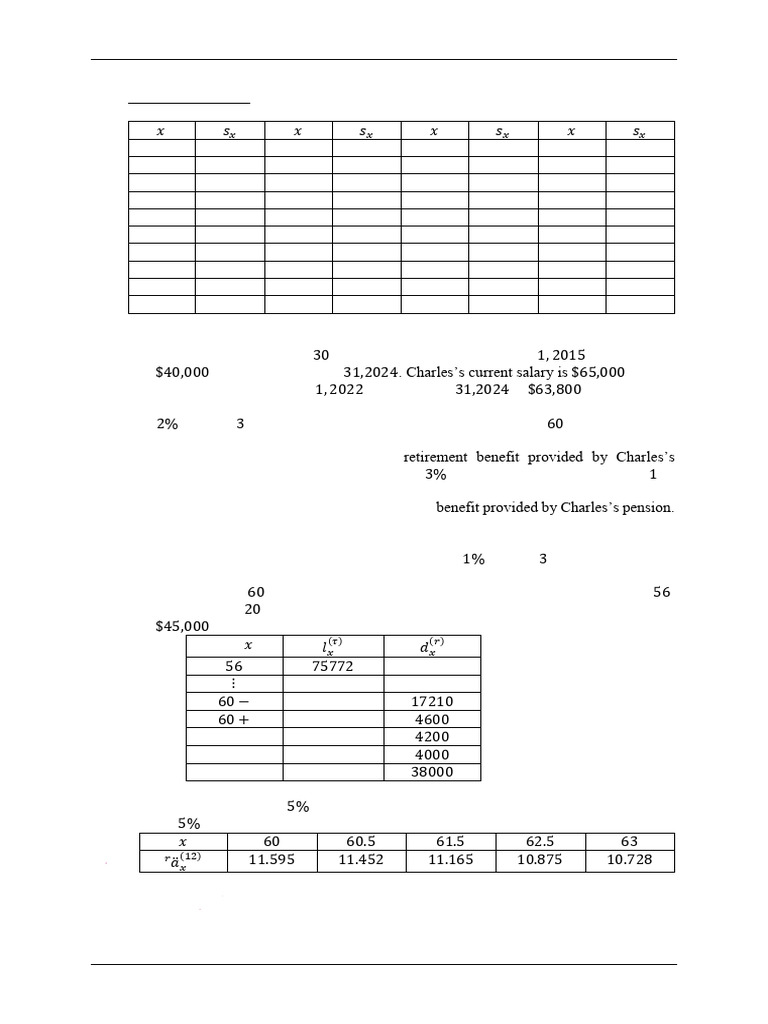 Tutorial 4 (Valuation of Defined Benefit Plan) | PDF | Pension | Defined Benefit Pension Plan