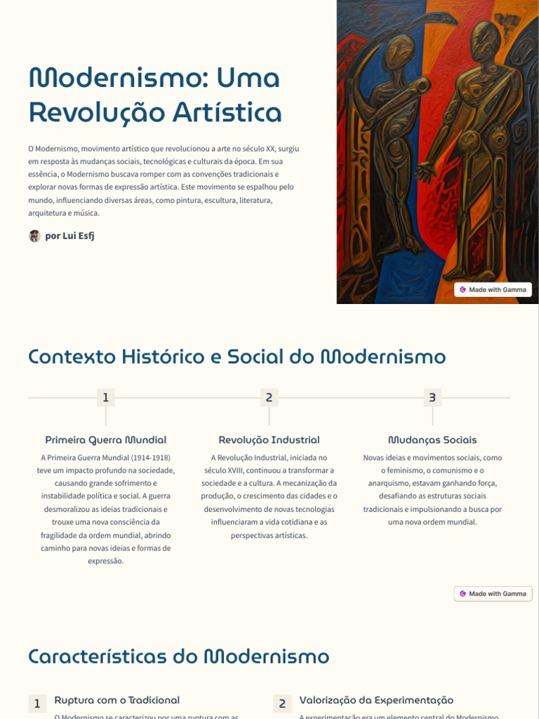 Modernismo Uma Revolucao Artistica | PDF | Modernismo | Arte abstrata