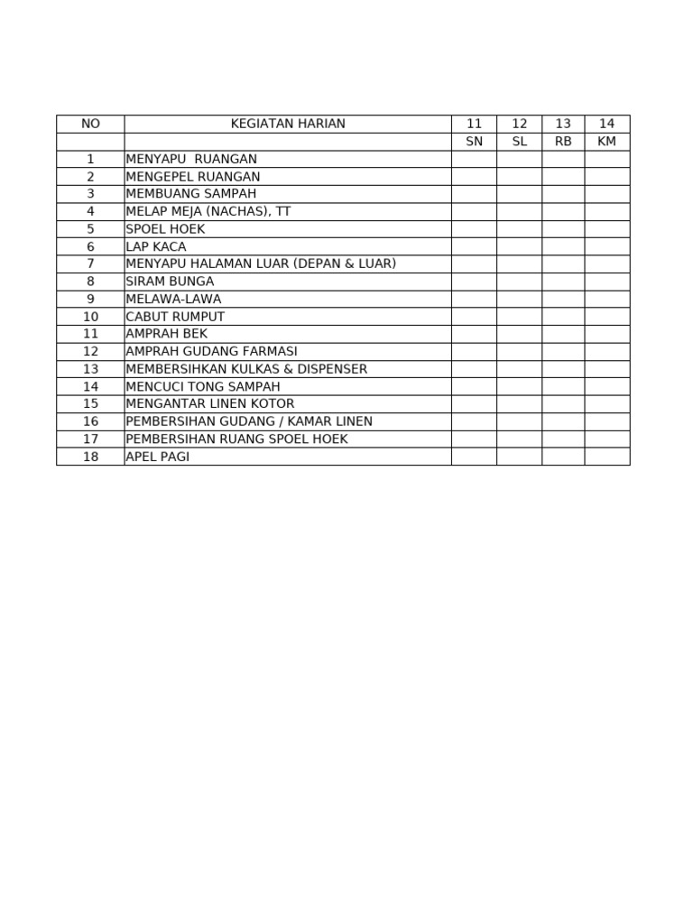 Jadwal Bulanan | PDF