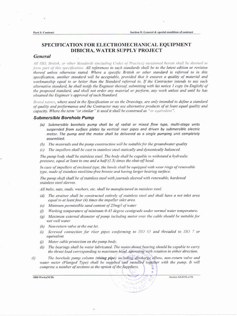 Specification Mis | PDF