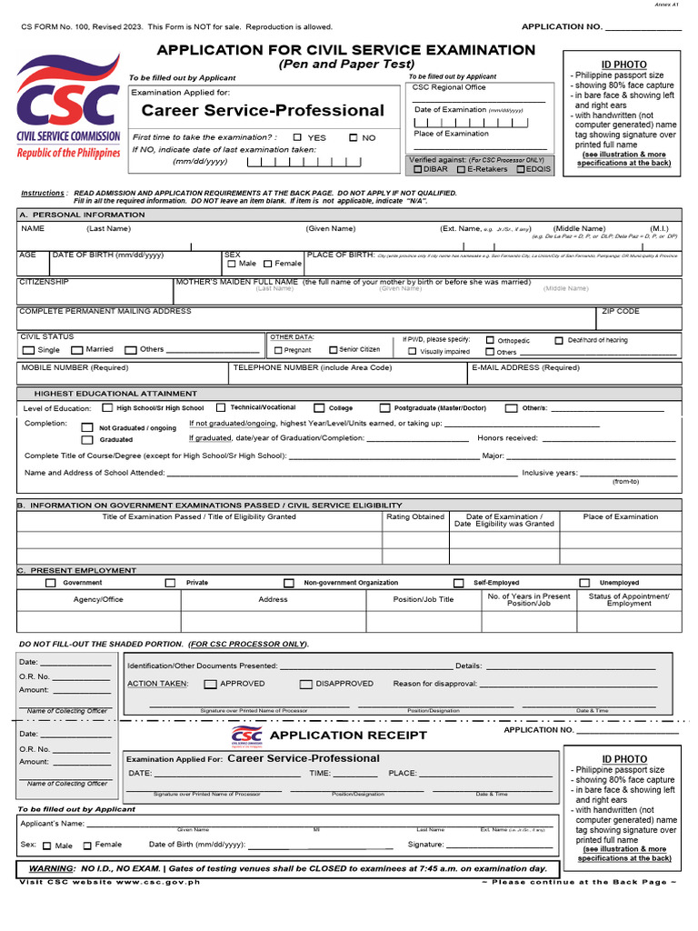 Sanglay Angelica Mae Cse Pro App | PDF | Identity Document