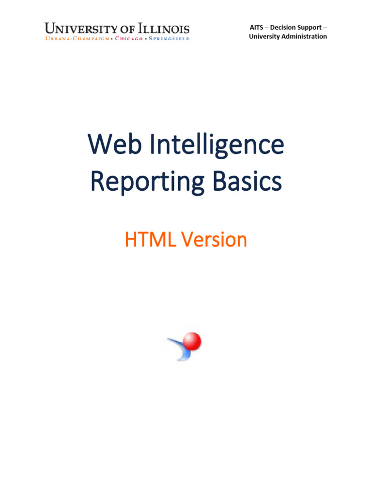 Web_Intelligence_Reporting_Basics_HTML_v4_3 | PDF | Internet & Web | World Wide Web