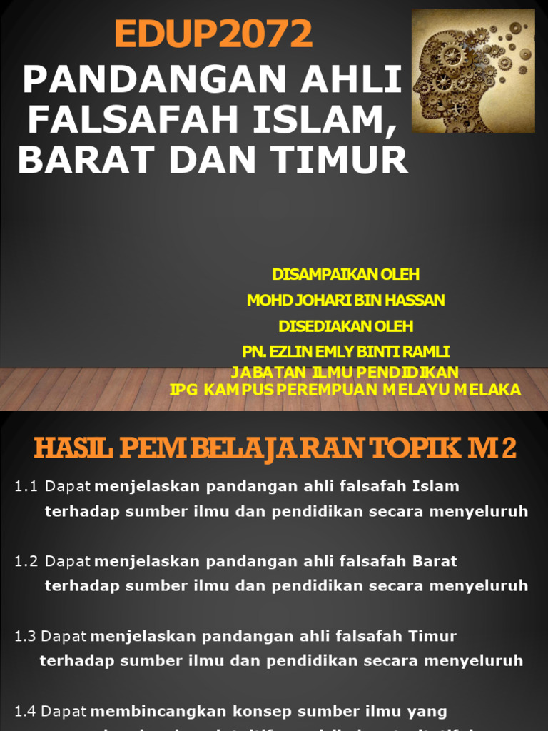 Bab 2 Pandangan Ahli Falsafah Islam, Barat Dan Timur | PDF