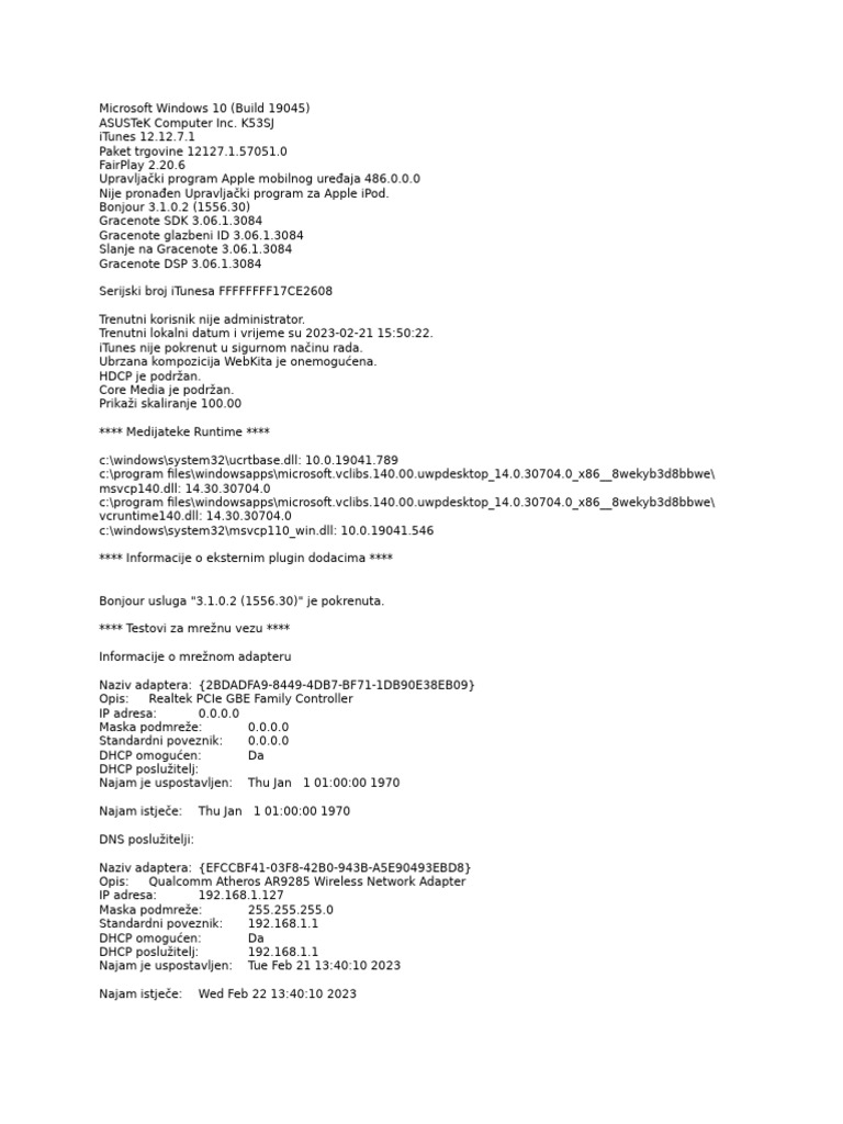 Itunes Dijagnostika | PDF