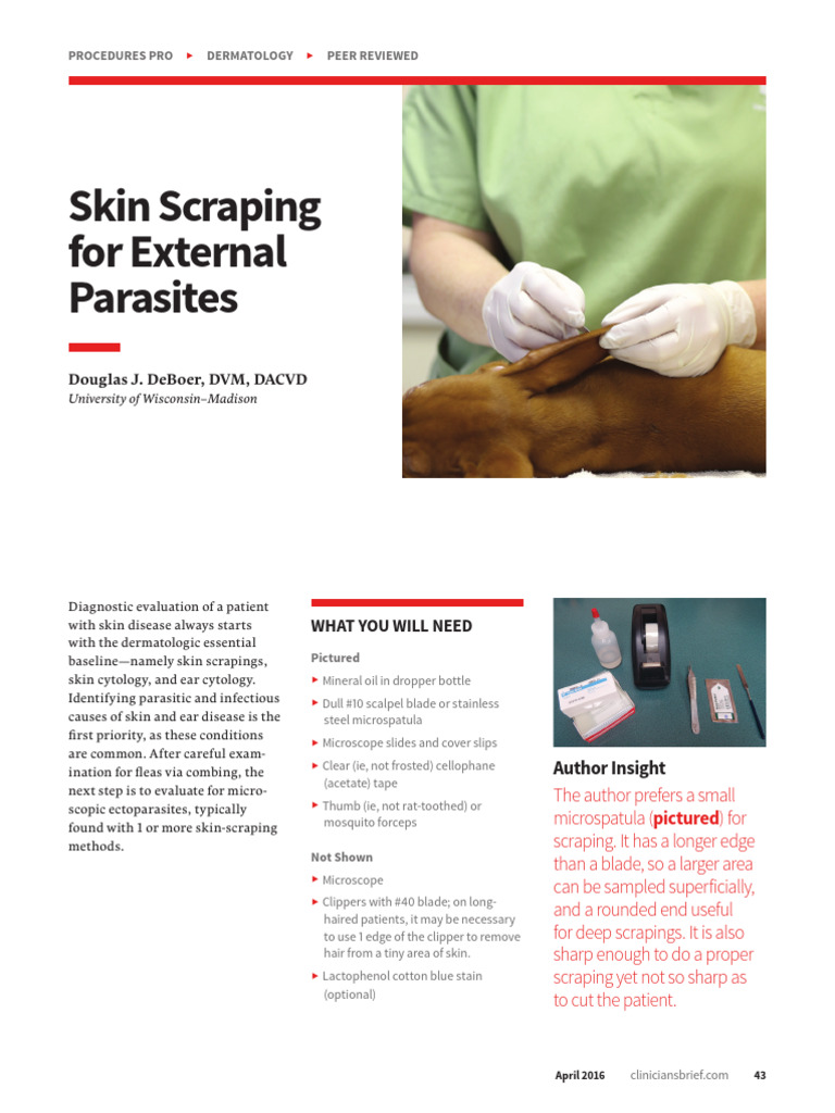Prop Skin Scraping for External Parasites 27531 Article | PDF