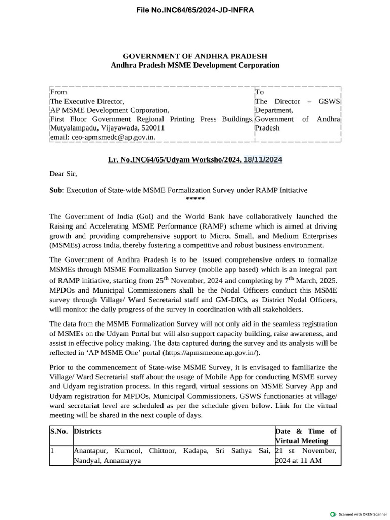 LR To Director GSWS | PDF