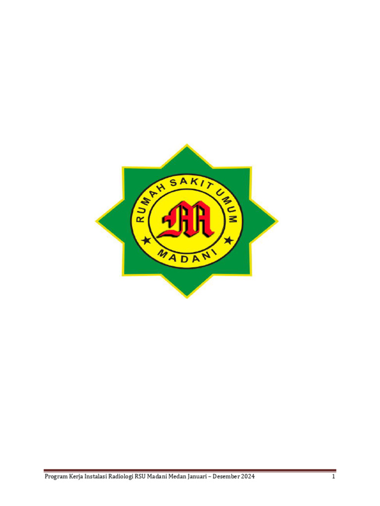 Program Kerja Unit Radiologi Tahun 2024 | PDF
