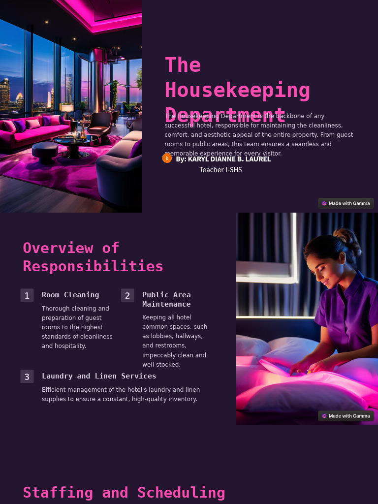 Lesson 3 The-Housekeeping-Department | PDF | Efficient Energy Use ...