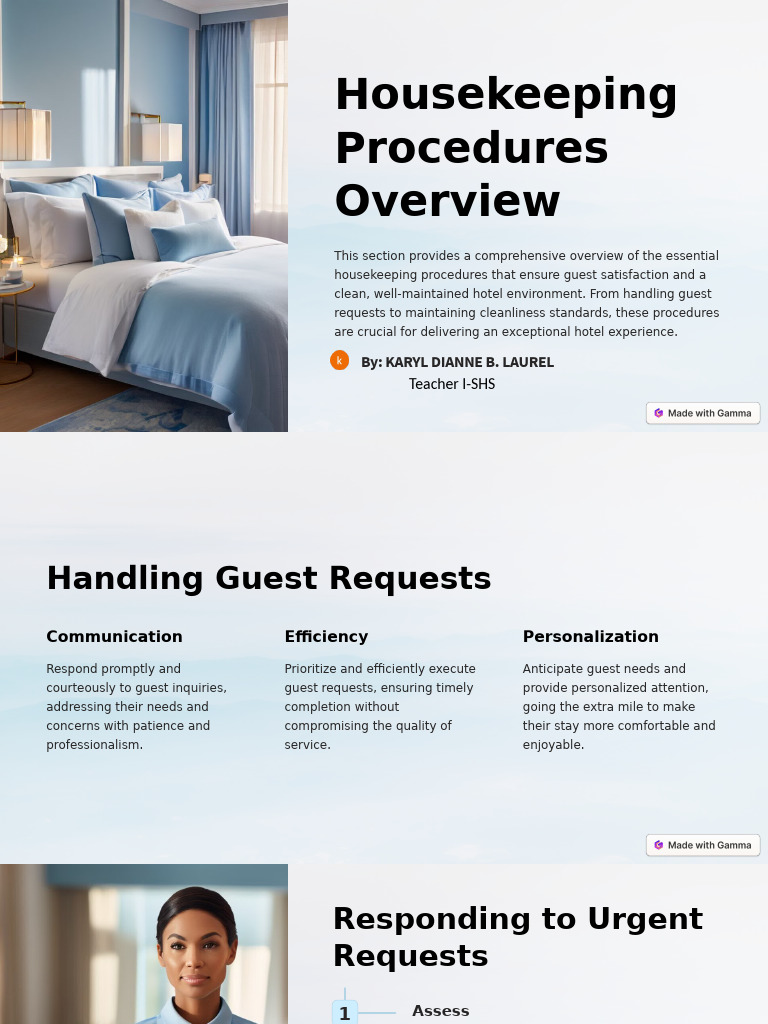 Lesson 6 Housekeeping-Procedures-Overview | PDF | Information