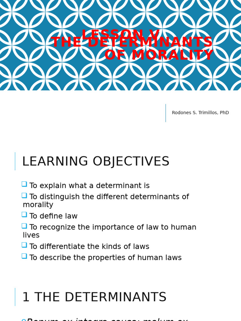 5 The Determinants of Morality | PDF | Motivation | Motivational