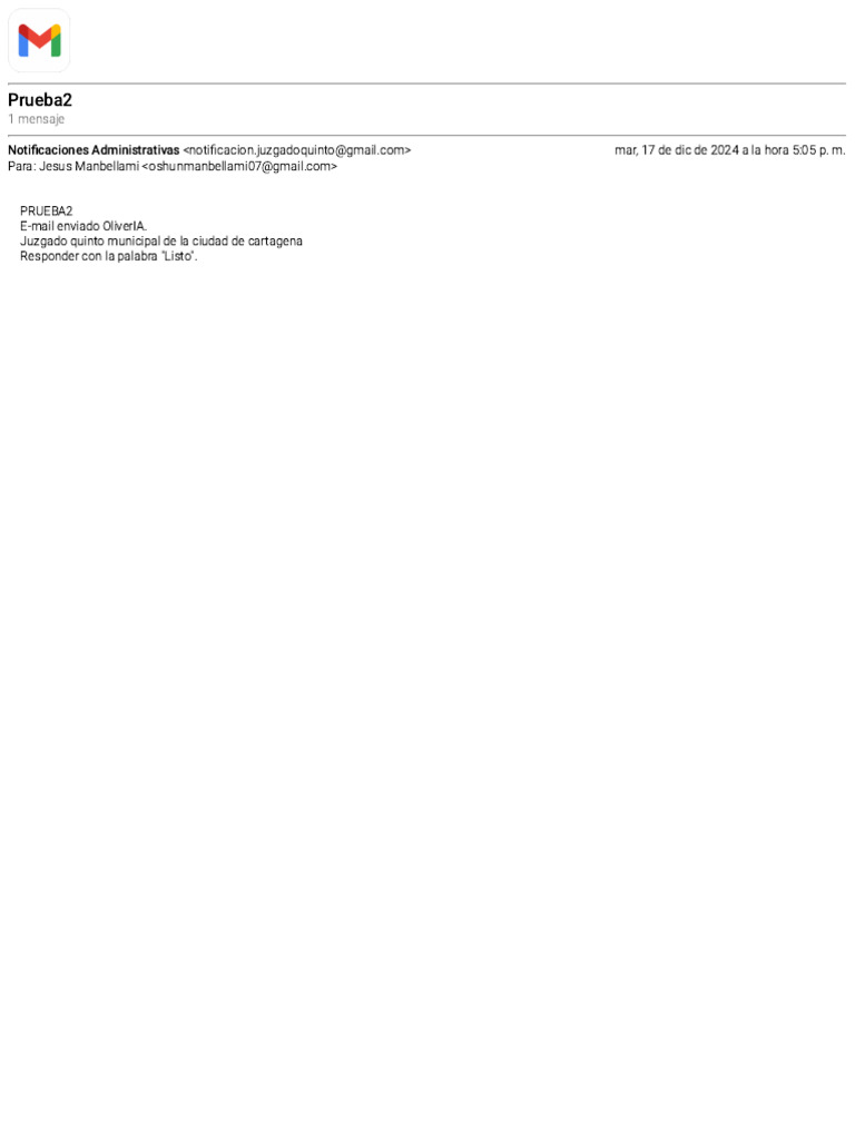 Gmail - Prueba2.1 | PDF