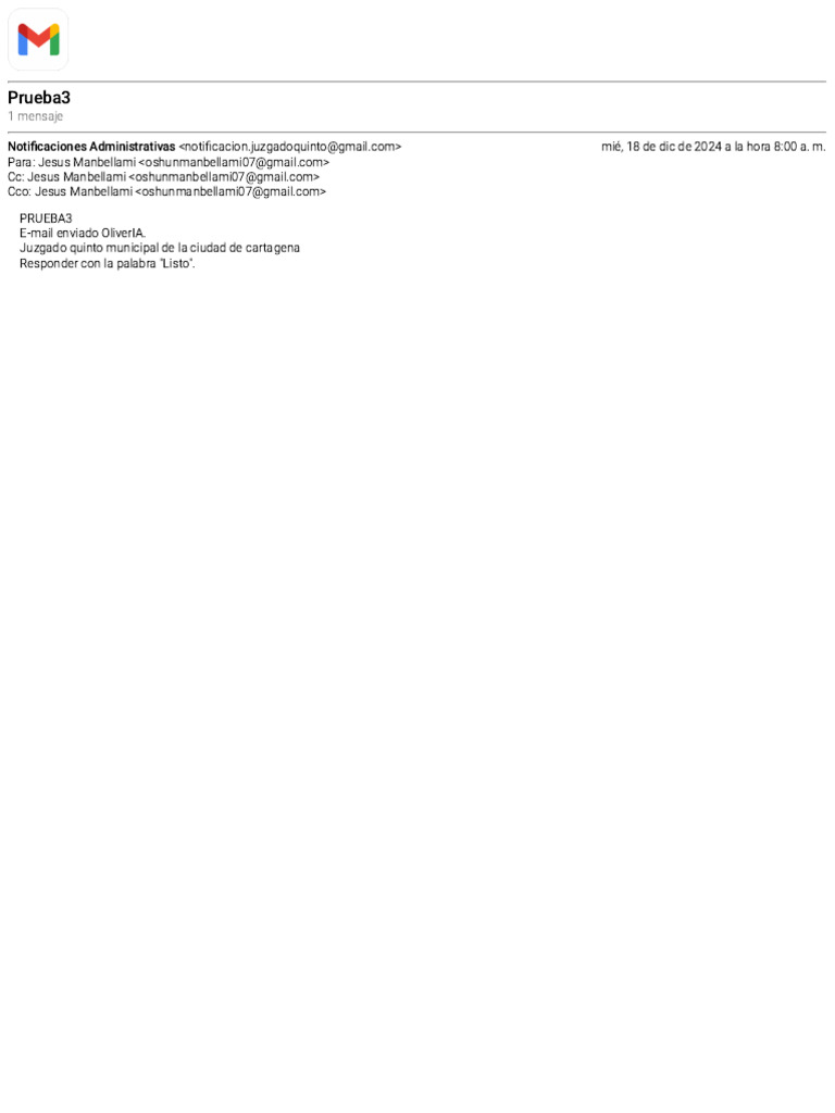 Gmail - Prueba3 | PDF
