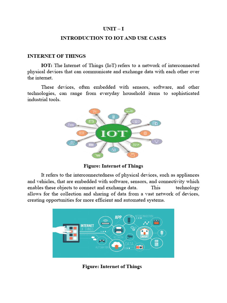 IOT - UNIT I | PDF | Internet Of Things | Home Automation