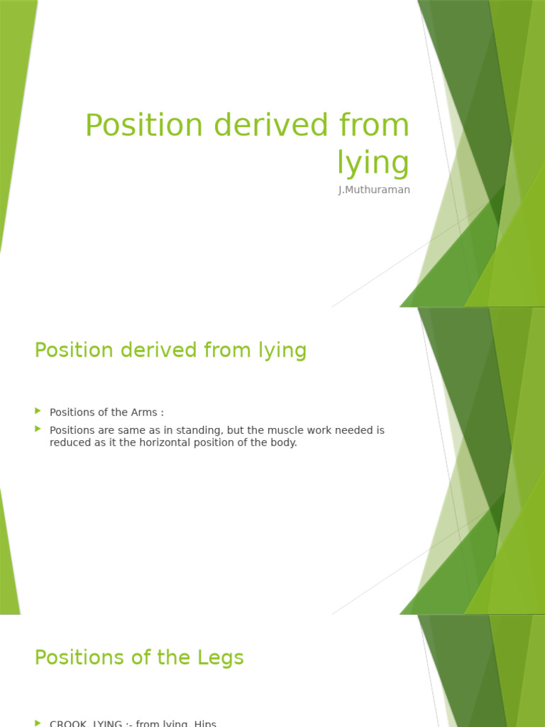 Position Derived From Lying | PDF | Anatomical Terms Of Motion | Human Leg