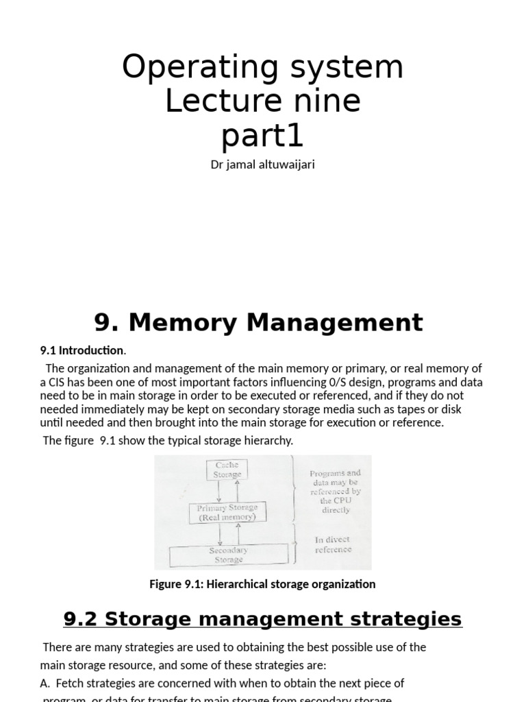9 | PDF | Computer Data Storage | Process (Computing)