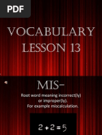 Words From Mis Root Breakdown | PDF