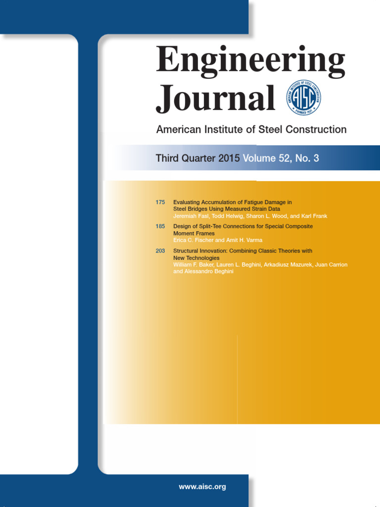 AISC Engineering Journal 2015 Third Quarter Vol 52-3 | PDF | Fatigue (Material) | Bridge