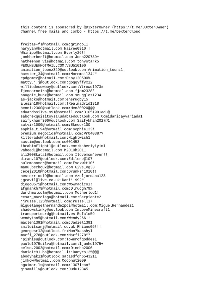 Free Email and Combo List | PDF